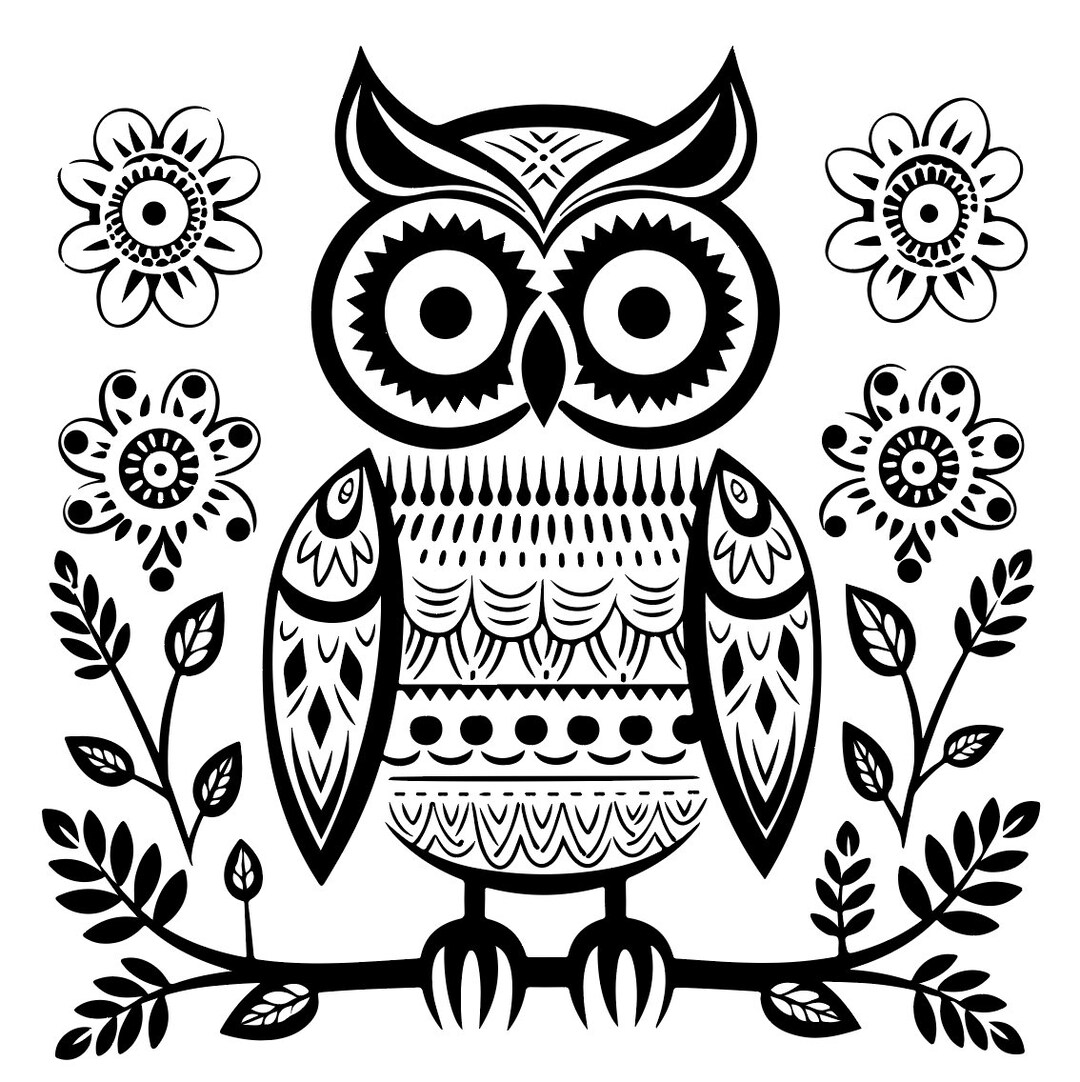 Búho SVG y PNG de alta resolución: Diseño geométrico de búho - Etsy México