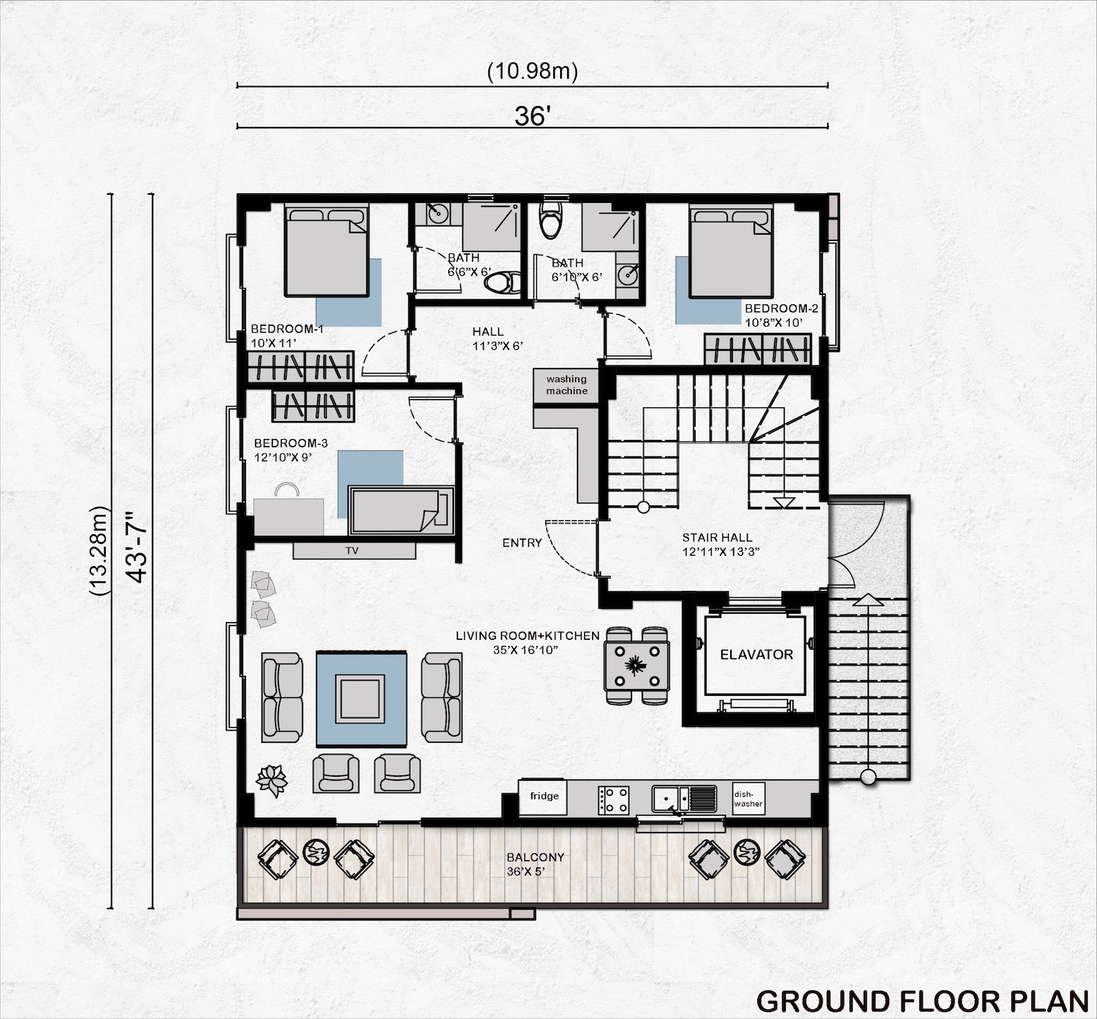 Modern 4-apartment House Plan: 4-floor Blueprint (digital Product ...
