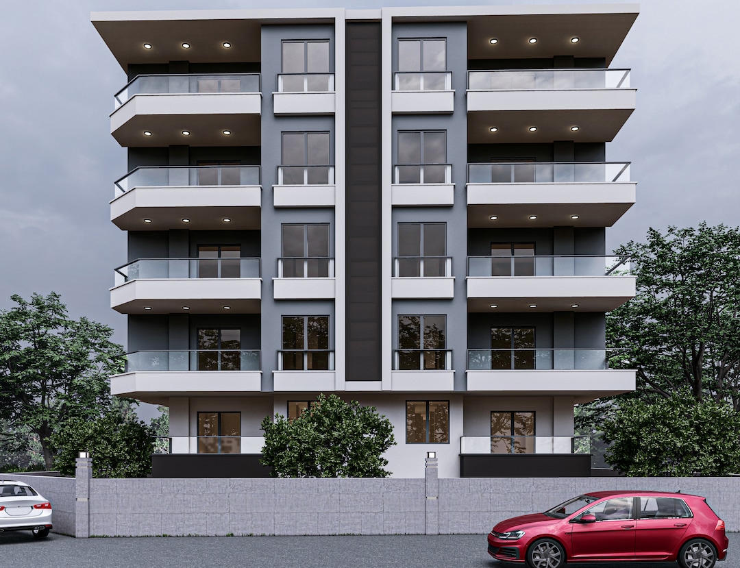 Modern Apartment Building Plan: 5-floor Condo (digital Download) - Etsy
