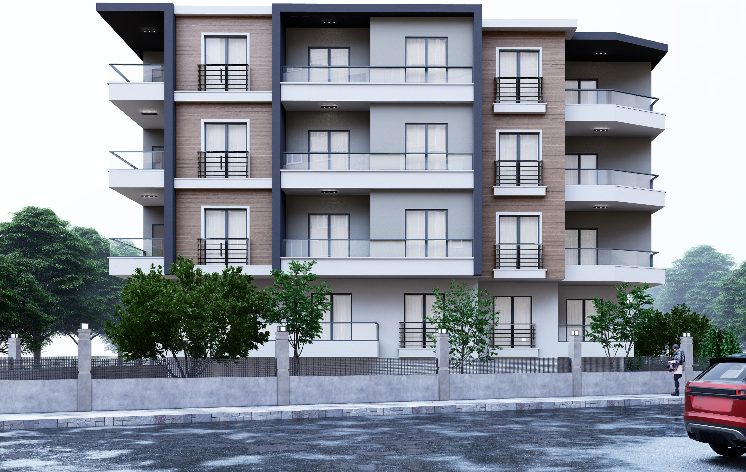 Apartment Floor Plan,modern House Plan, 3bed 2 Bath Apartments ...