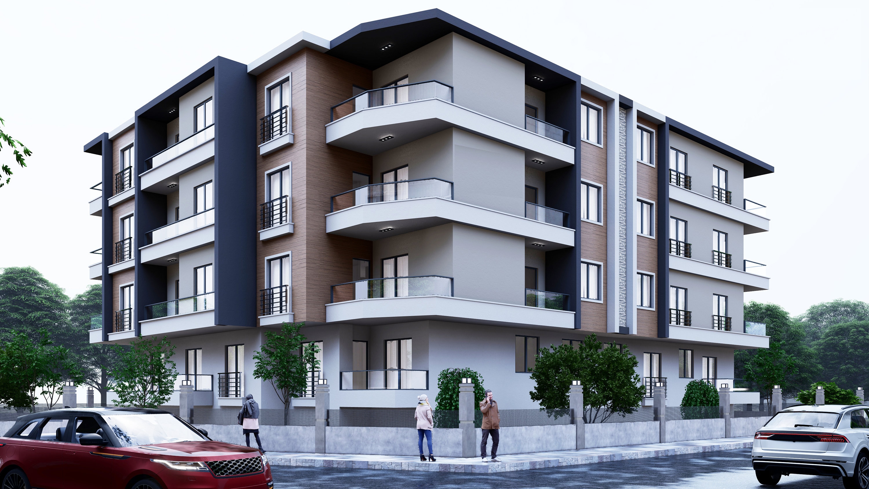 Apartment Floor Plan,modern House Plan, 3bed 2 Bath Apartments ...