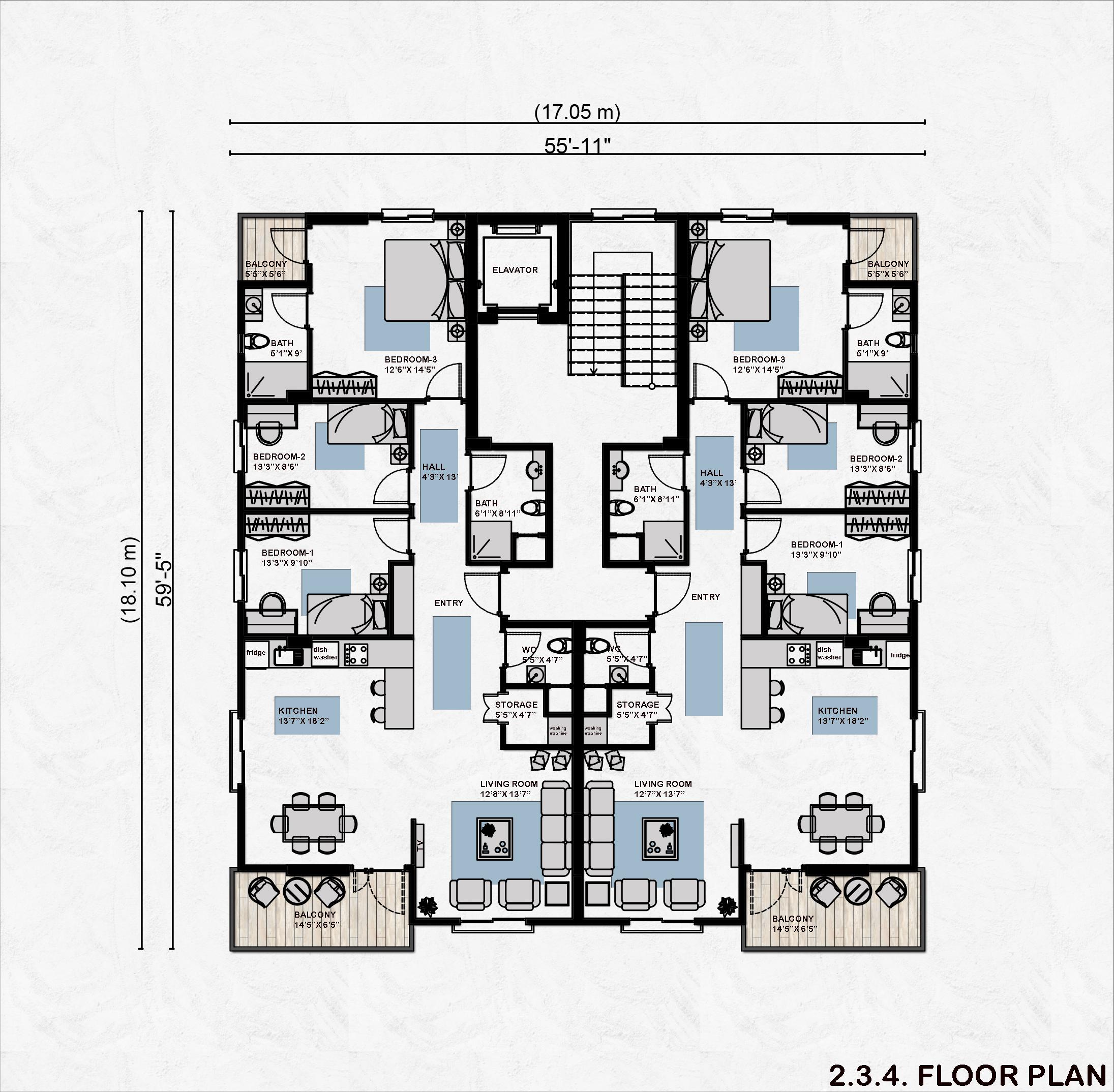 Apartment Building Plans 3 Units