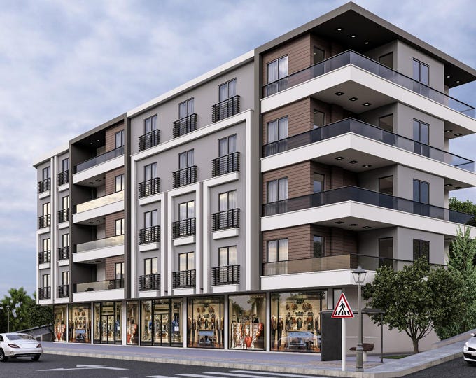 4-story Apartment Plan: 9 Flats, Modern Residence (PDF Files) - Etsy Canada