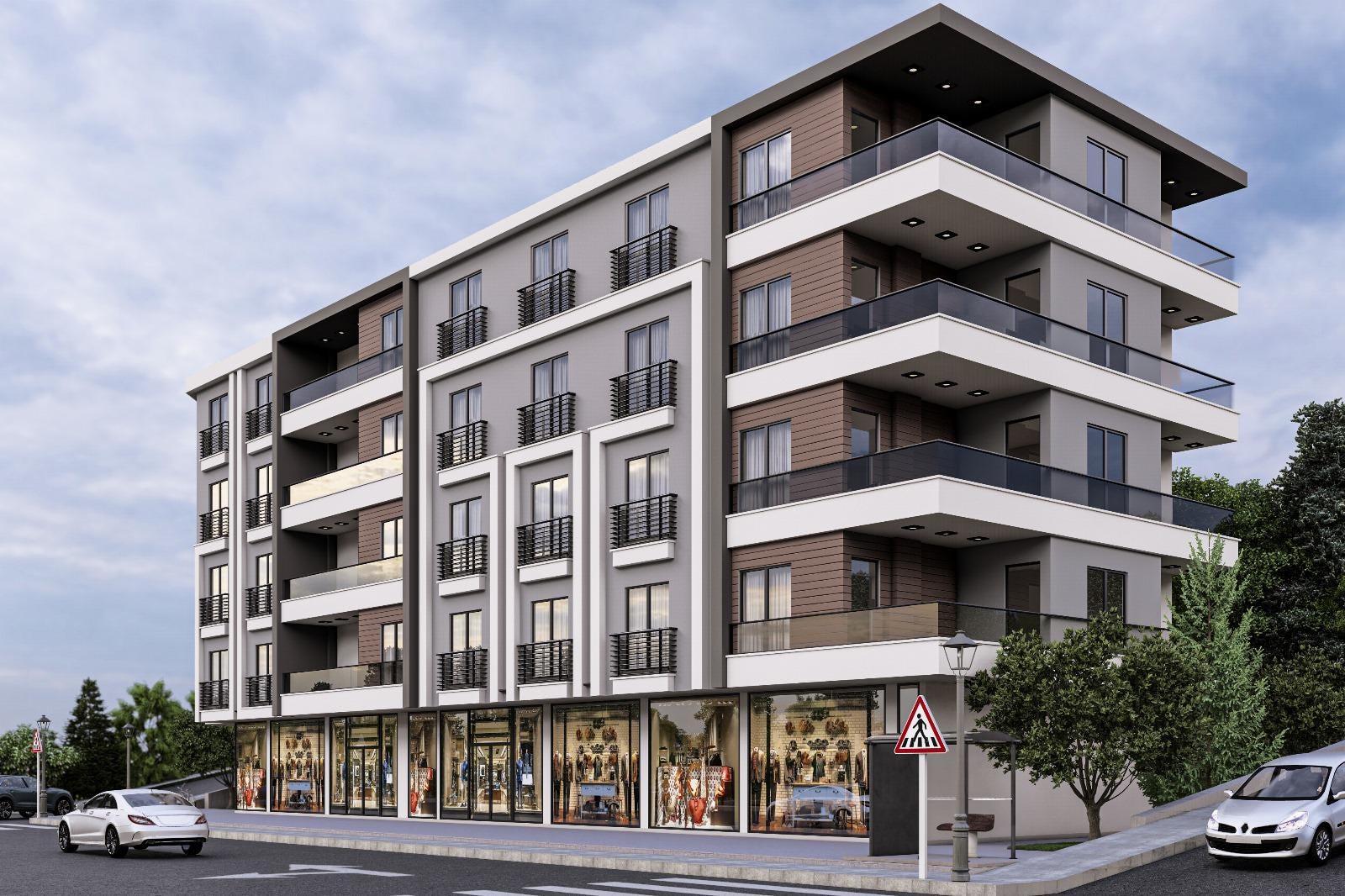 Apartment Floor Plan,modern House Plan, 3bed 3 Bath Apartments ...