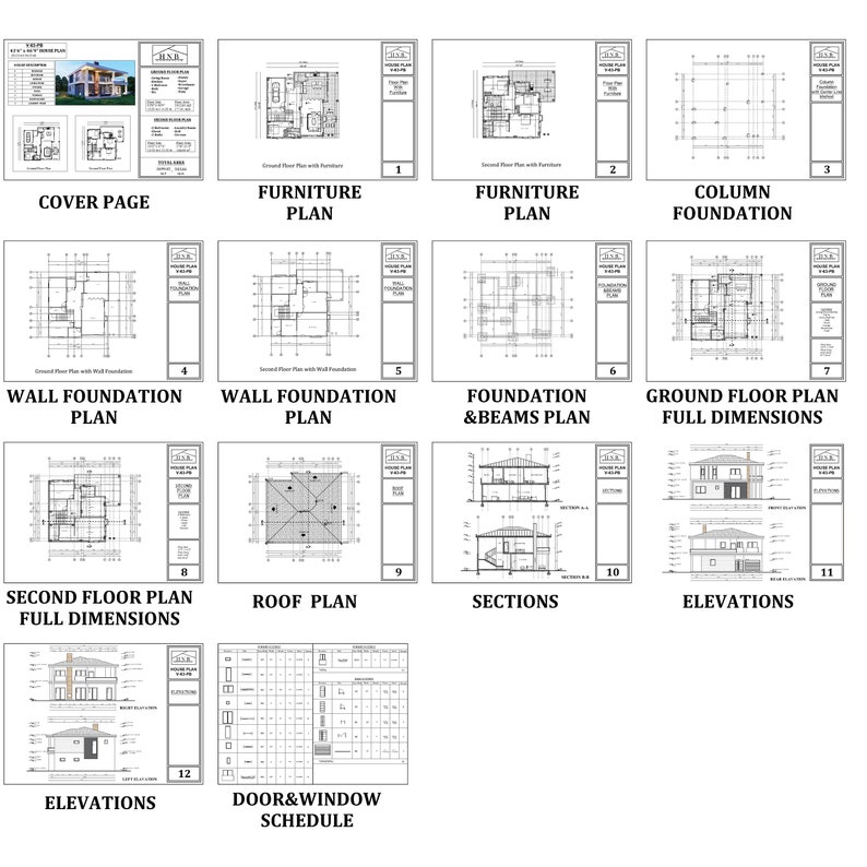 Modern 4 Bedroom House Plan: Two Story Home Blueprint (3699 Sqft ...