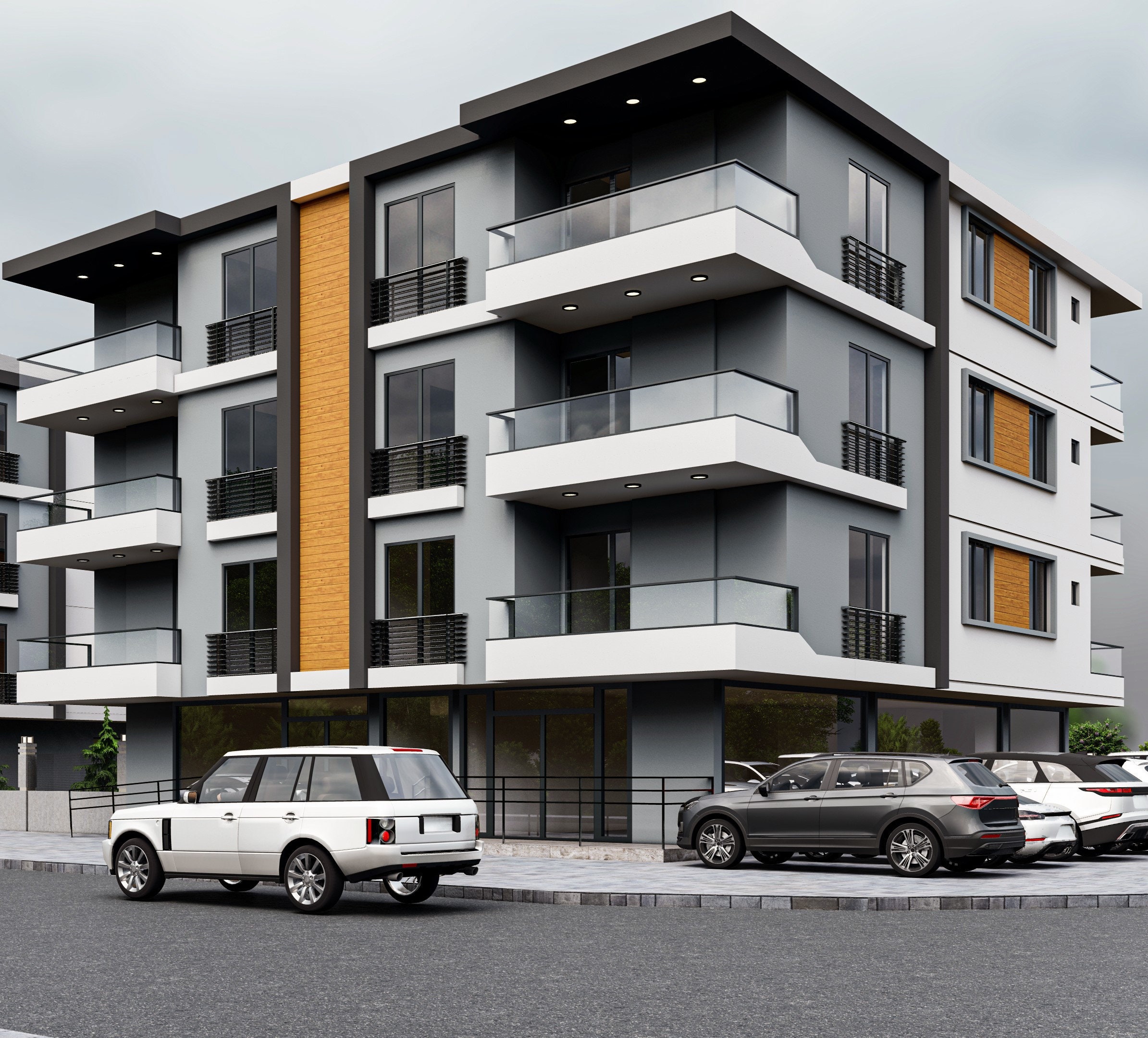 Modern 3-bedroom Apartment Plan: 4-floor Building (digital Download) - Etsy