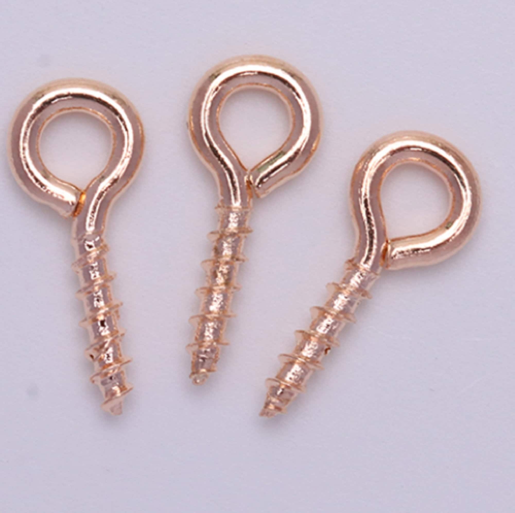 Asst Colours Sizes Screw Eye Hooks Clasp DIY Jewellery Finding Eyelet ...