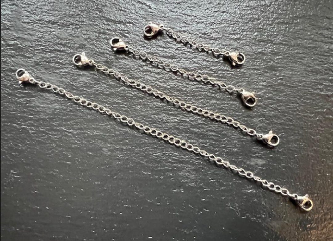 Silver Stainless Steel Extension Extender Chain Chains Assorted Sizes ...