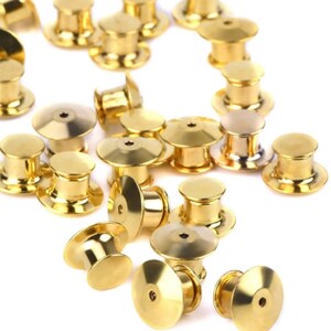 Gold or Silver Locking Backs Replacement Pin Badge Brooch Hat Lapel ...