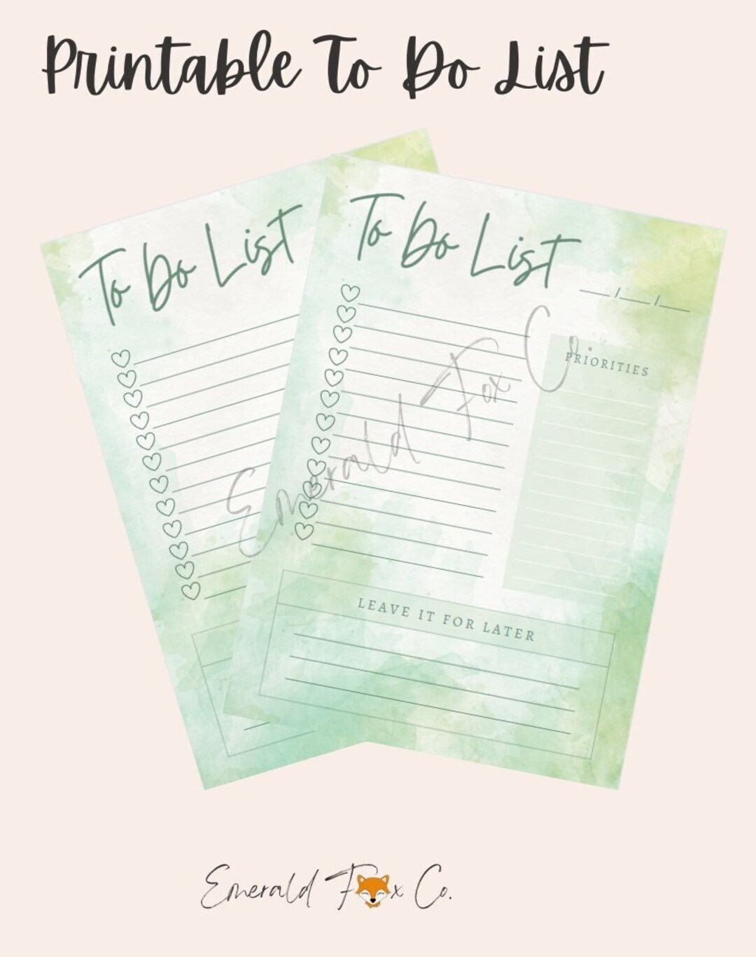 Printable To-do List Green A4 Minimalism List Planner Planner, Work ...