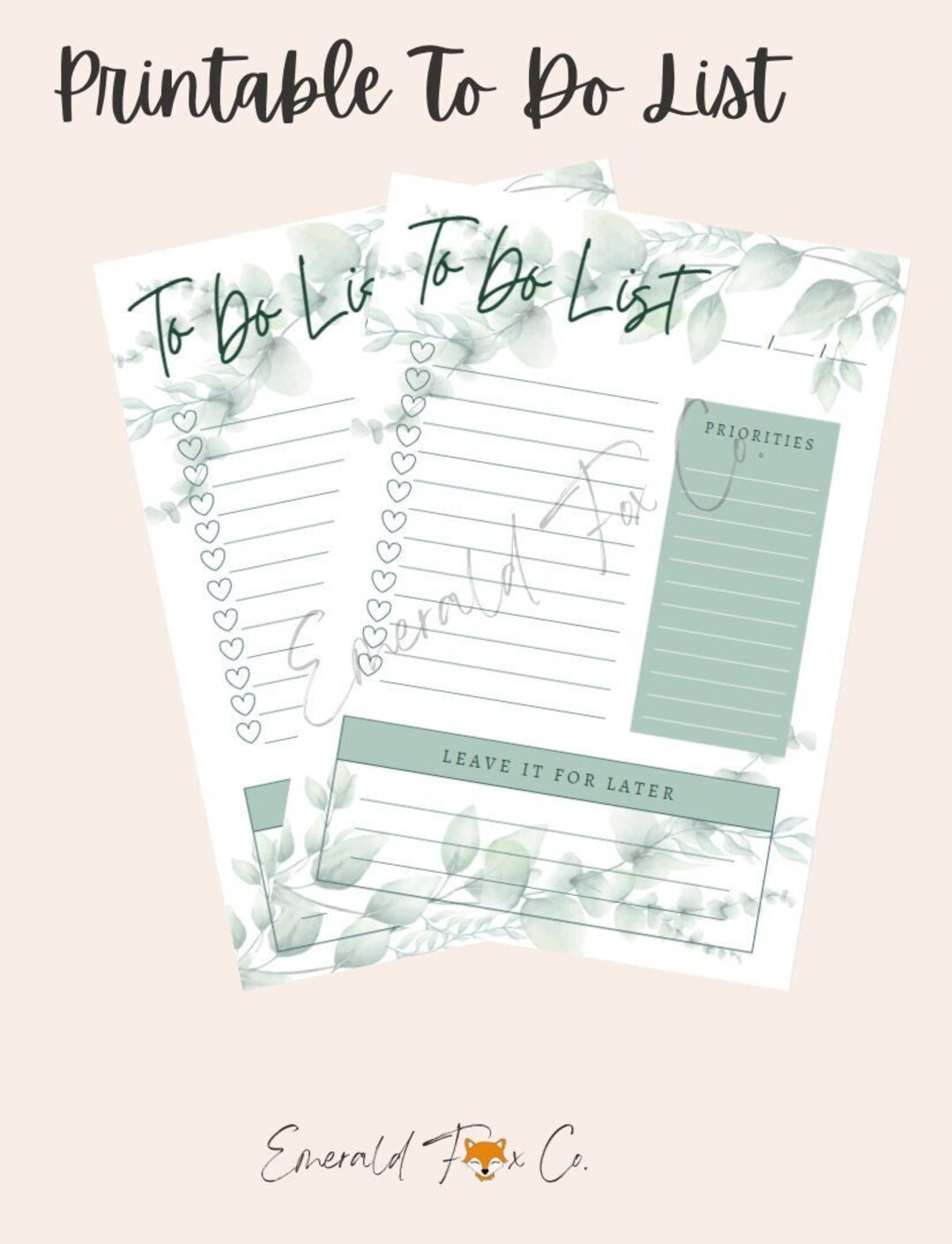 Printable To-do List Eucalyptus A4 Minimalism List Planner Planner ...