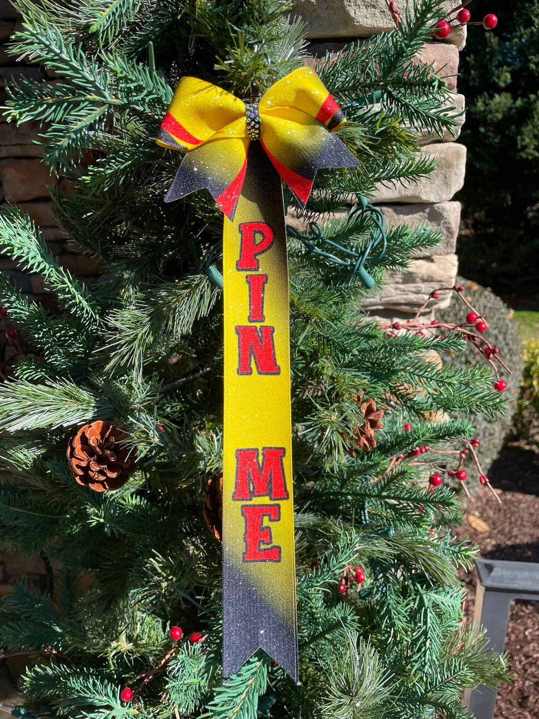 1 Custom Color/design Pin Me Ribbon - Etsy