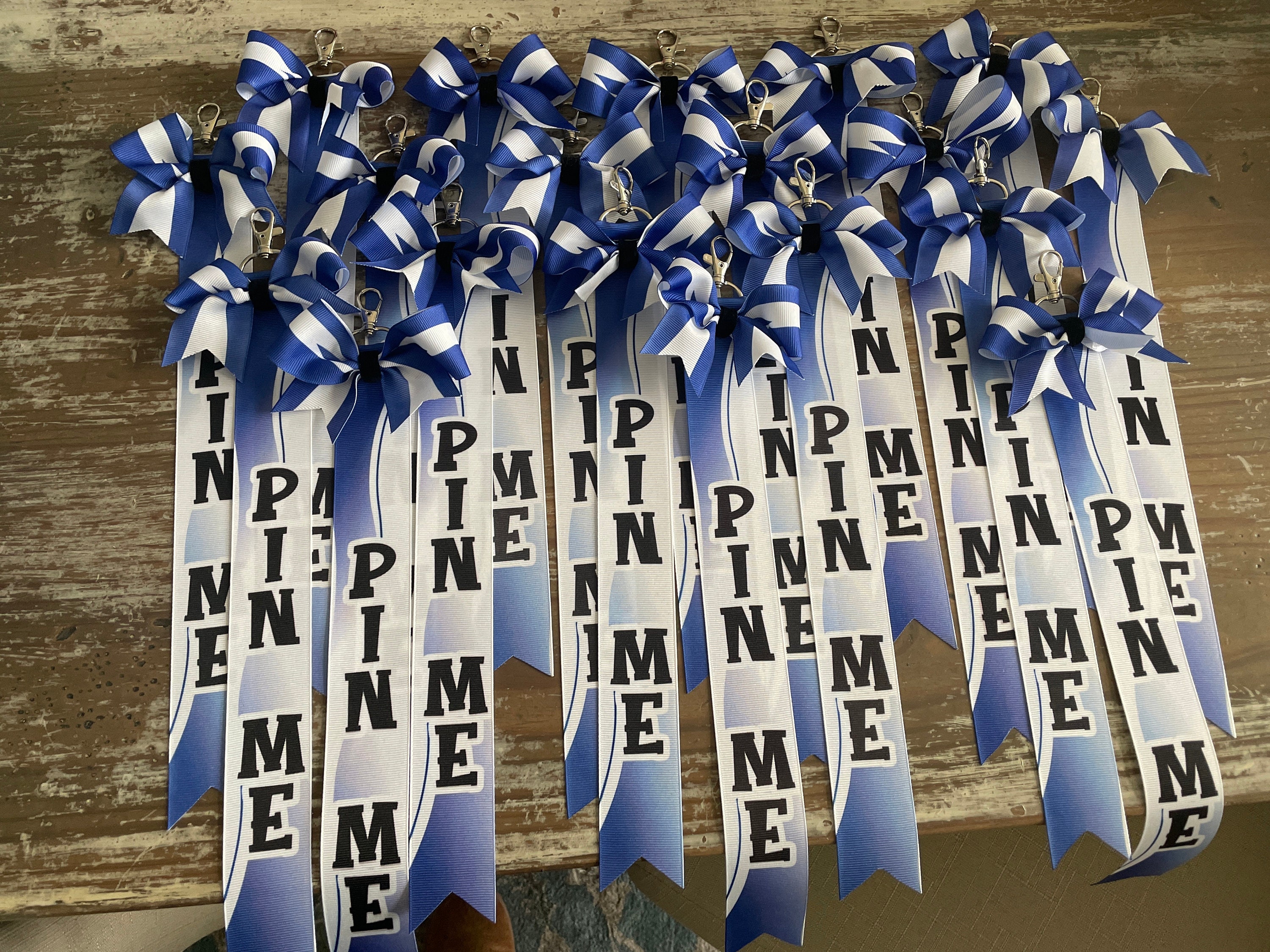 1 Custom Color/design Pin Me Ribbon - Etsy