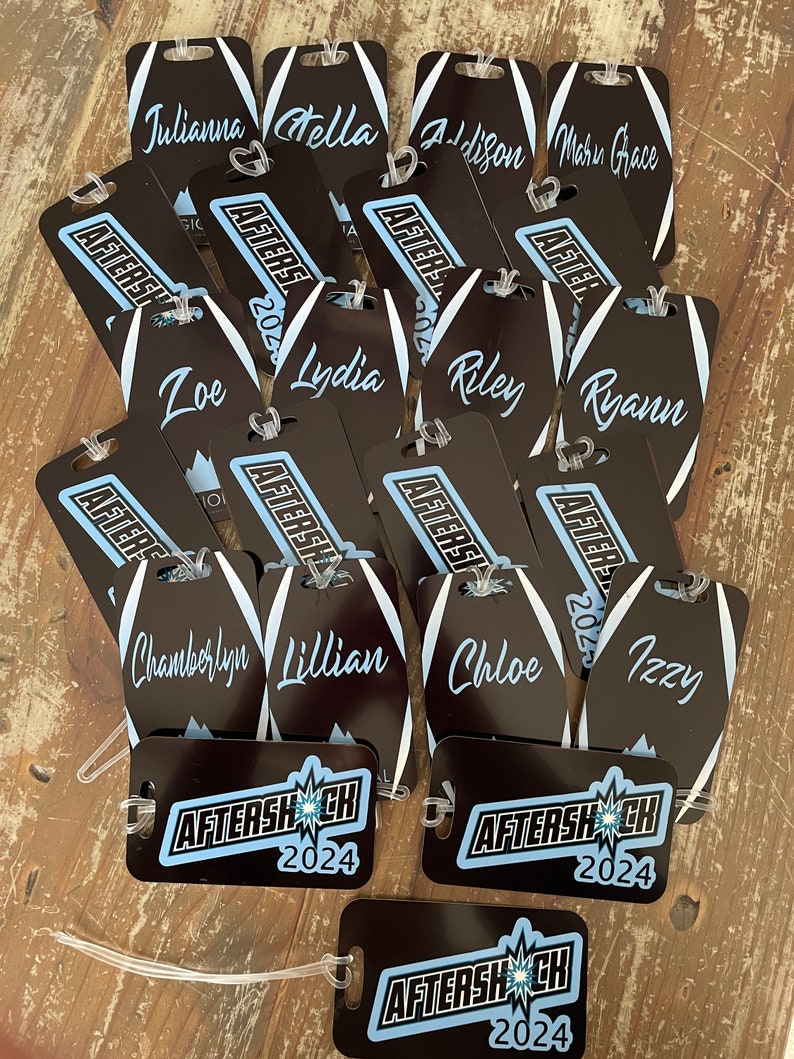 1 Custom Bag Tag - Double Sided - Aluminum Tag - 4"x2.75" - Etsy