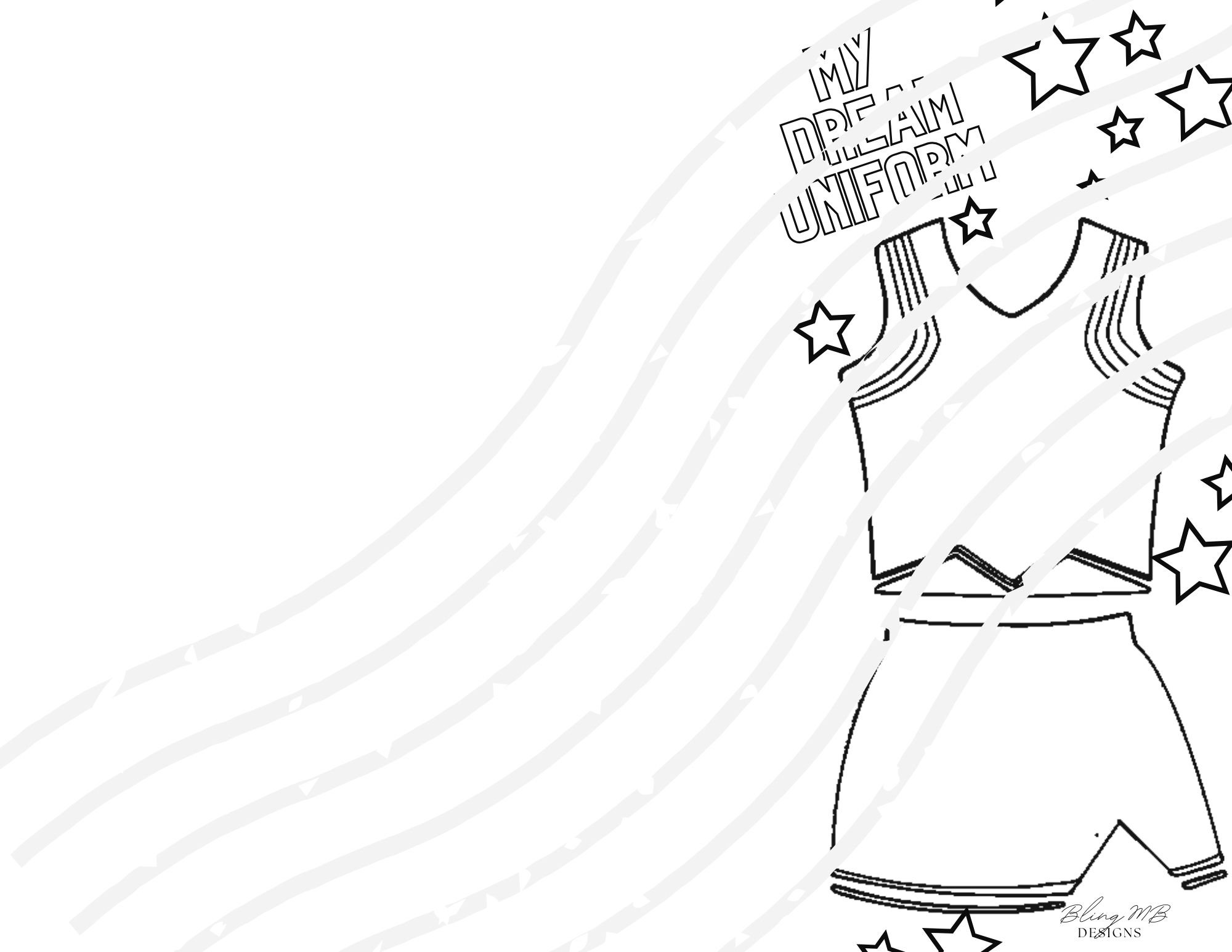 All-star Cheerleader Coloring Book Printable File - PDF - Etsy