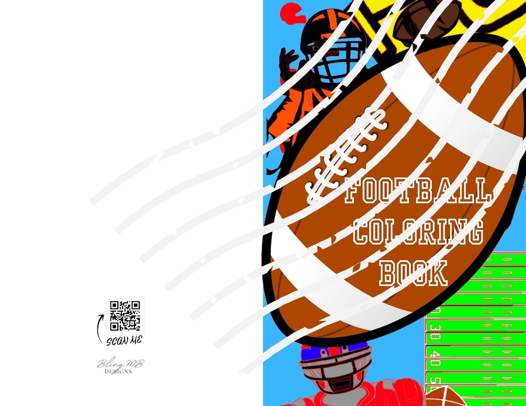 Football Coloring Book Printable File - PDF - Etsy