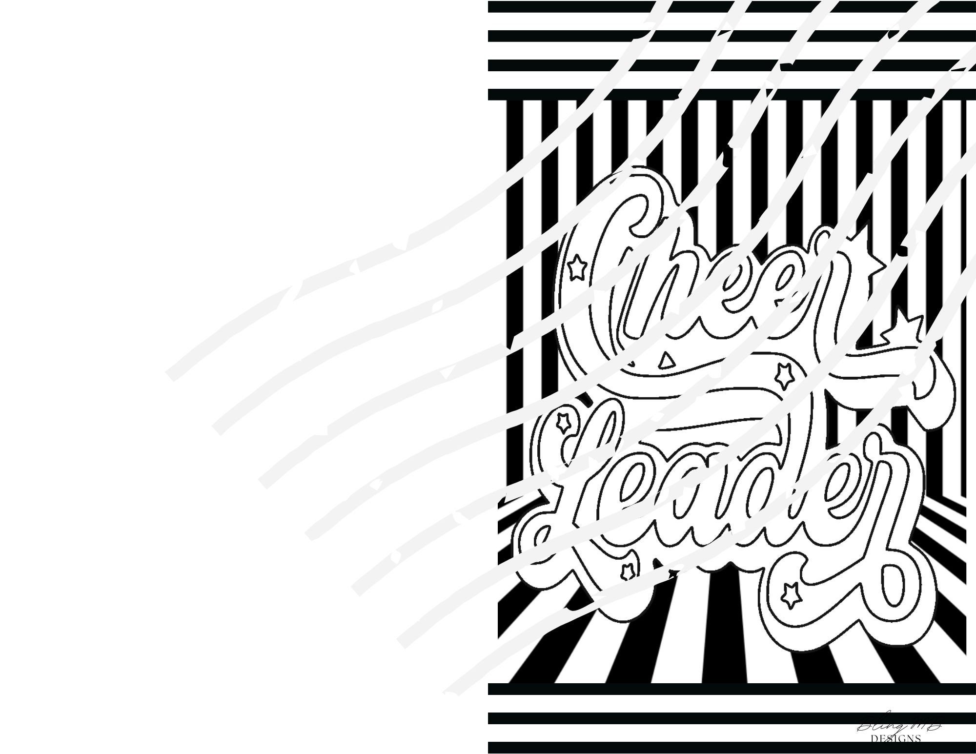 All-star Cheerleader Coloring Book Printable File - PDF - Etsy