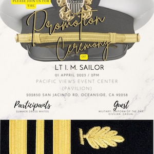 LT to LCDR Promotion Ceremony Invitation - Etsy