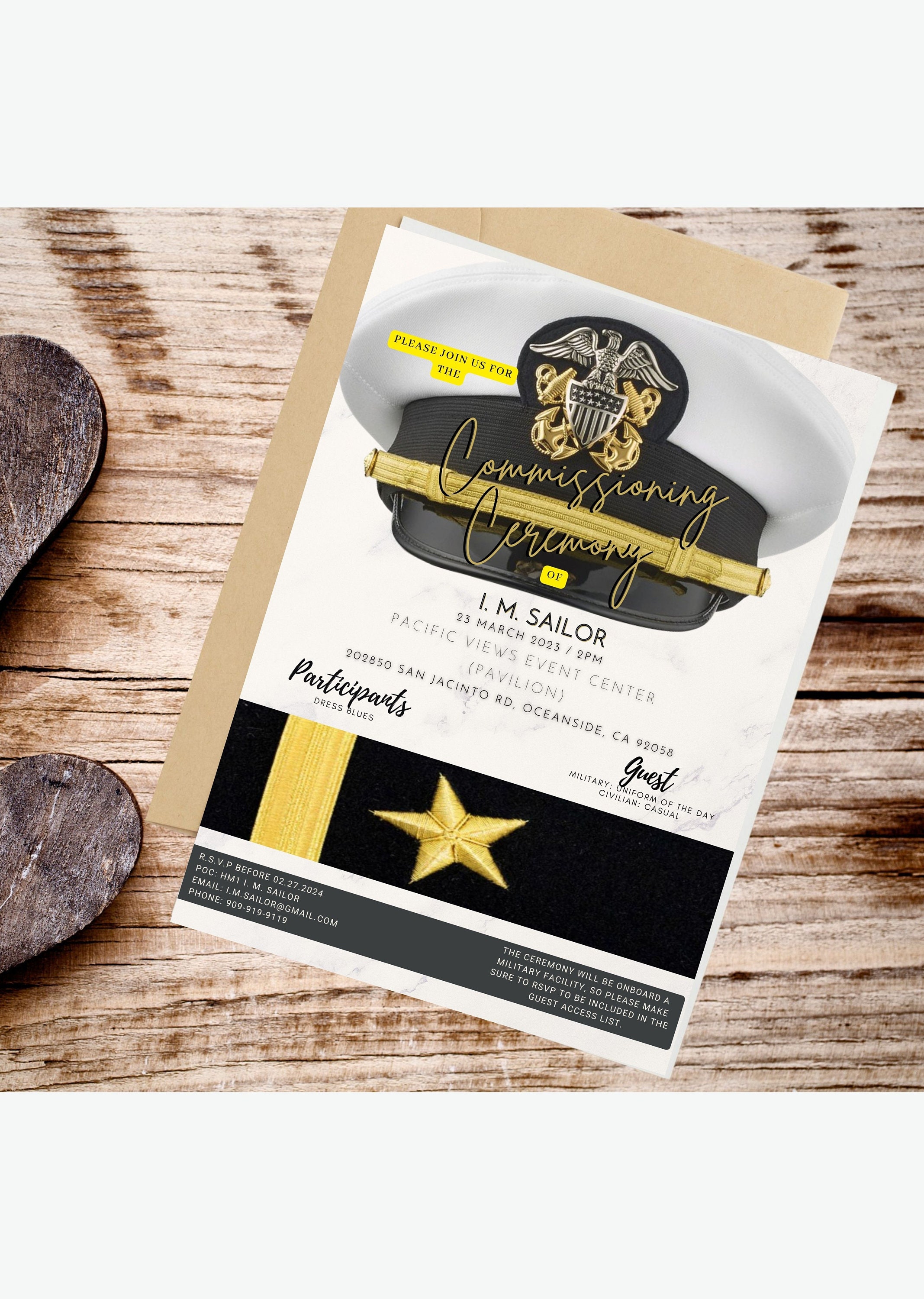 ENSIGN LINE OFFICER Commissioning Ceremony Invitation - Etsy