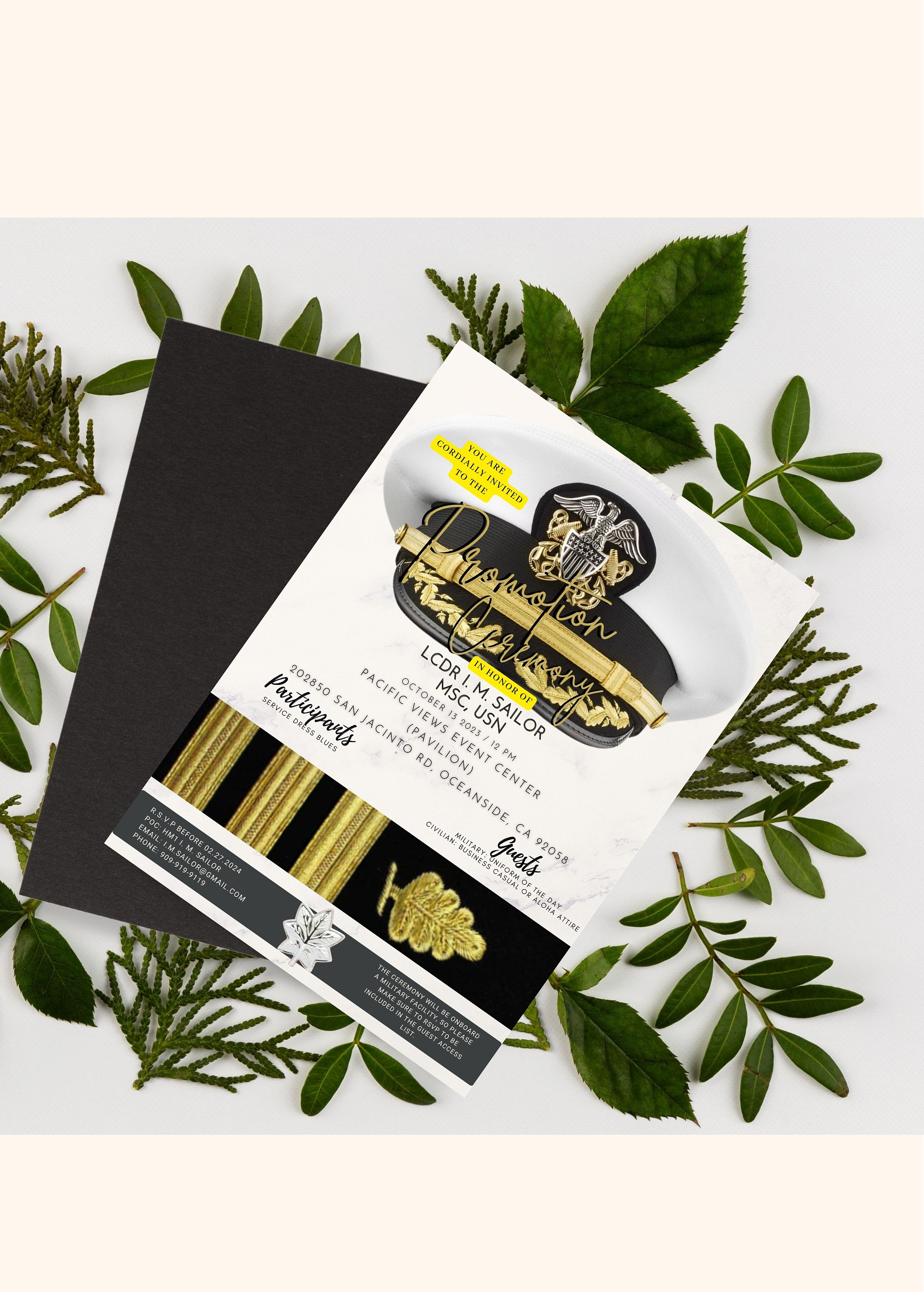 LCDR to CDR Promotion Ceremony Invitation Template - Etsy