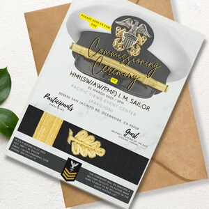 Enlisted to ENS Commissioning Ceremony Invitation Template - Etsy