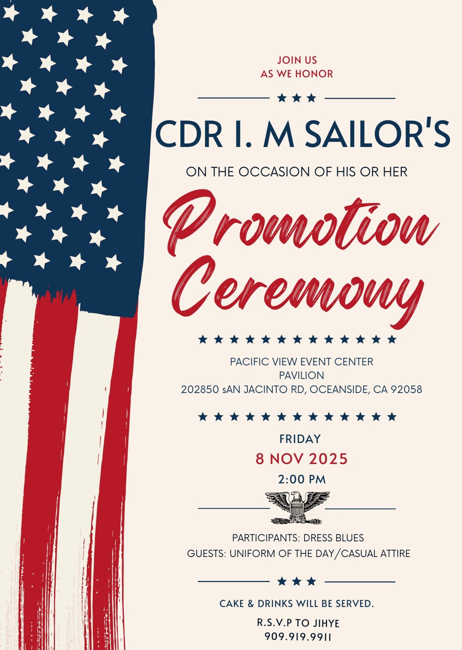 Officer Promotion Ceremony Invitation Card 2 - Etsy
