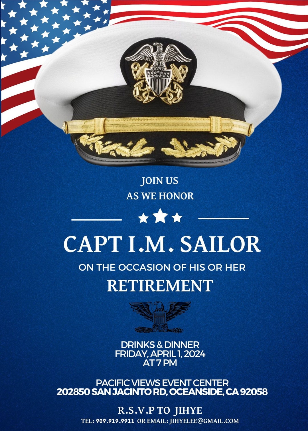 Officer Retirement Ceremony Invitation - Etsy