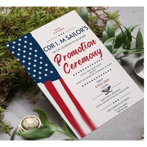 Officer Promotion Ceremony Invitation Card 2 - Etsy