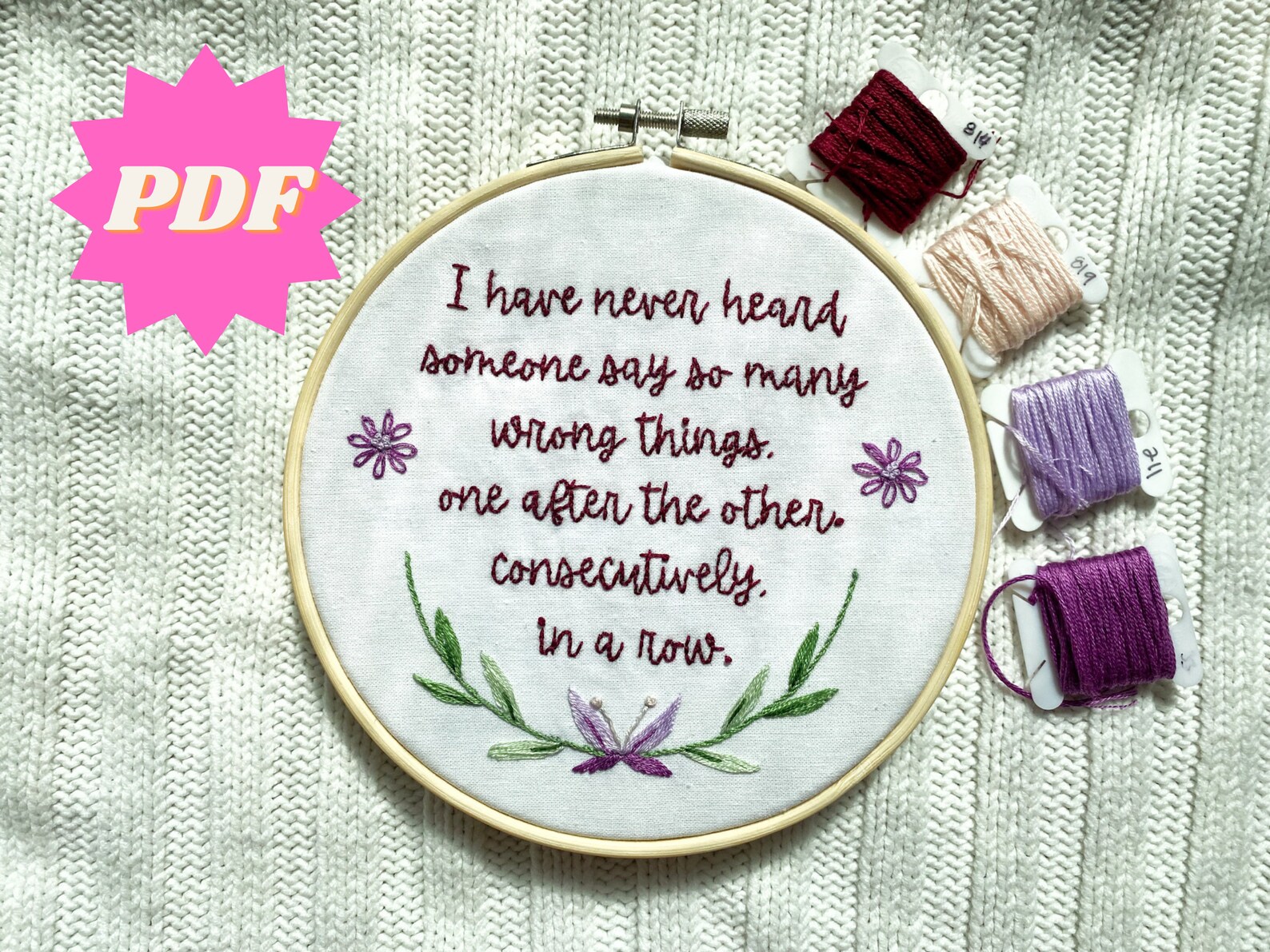 So Many Wrong Things Embroidery Pattern | David Rose - Etsy