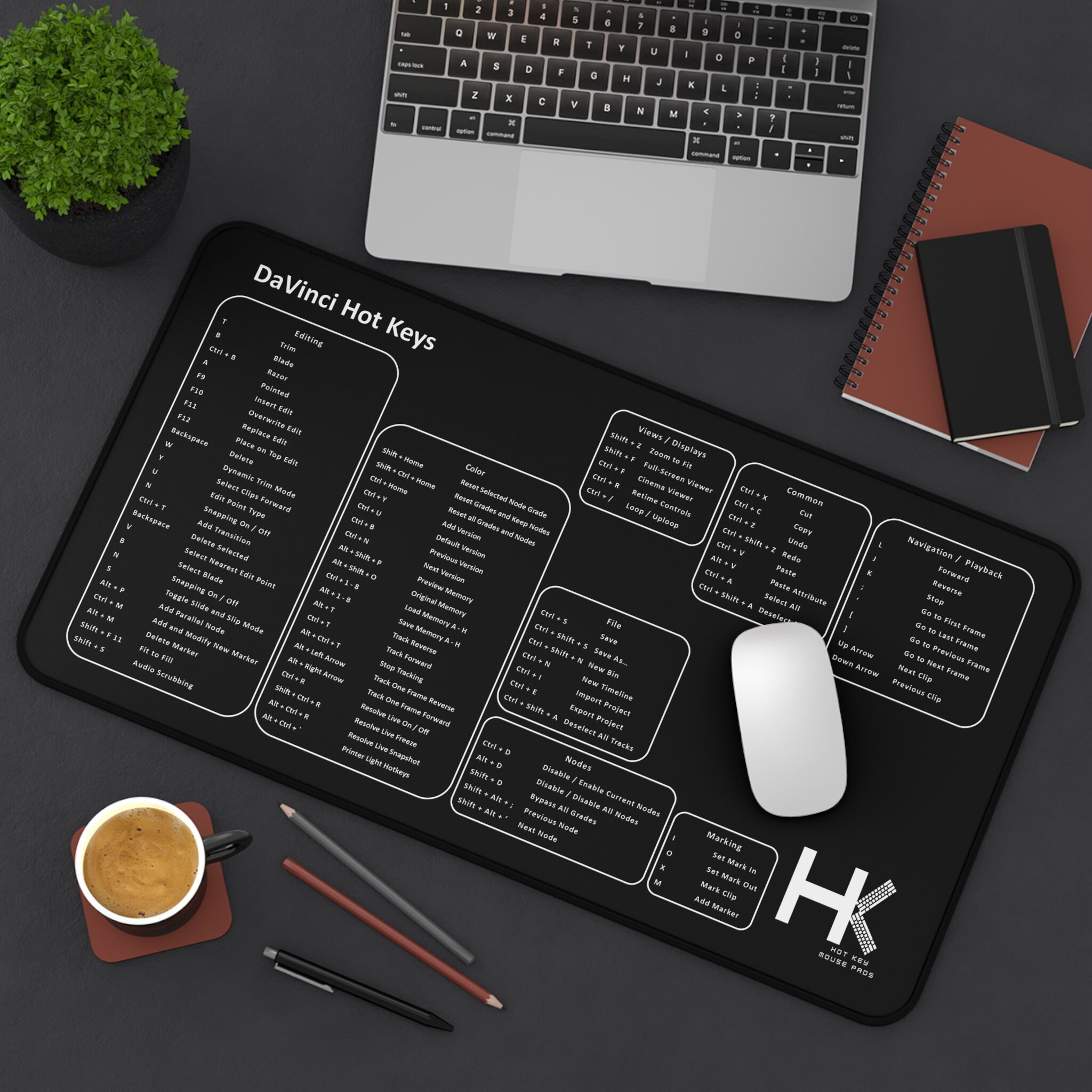 Windows Davinci Resolve Large Hot Key Mouse Pad - Etsy