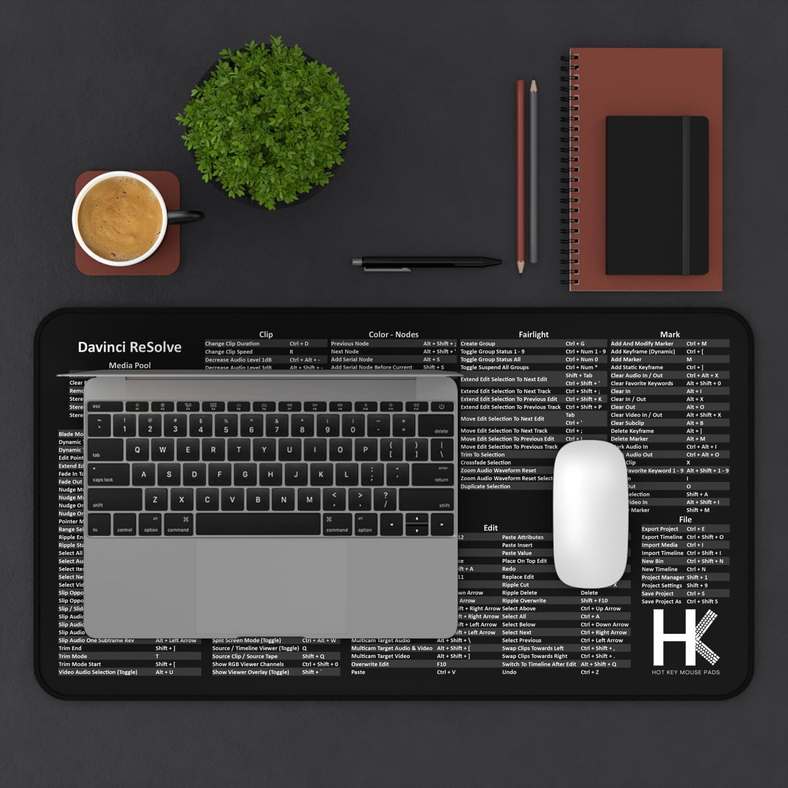 Windows Davinci Resolve Hot Key Mouse Pad - Etsy