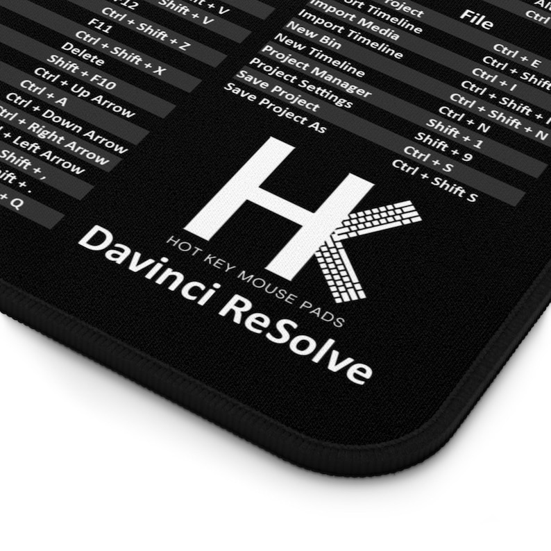 Windows Davinci Resolve Hot Key Mouse Pad - Etsy