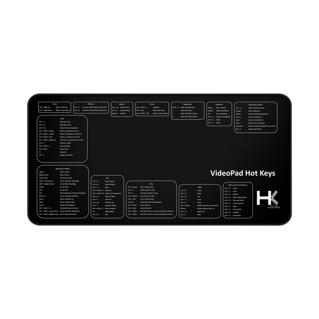 Windows Videopad Hot Key Mouse Pad XL - Etsy