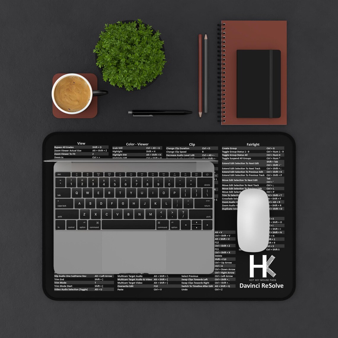 Windows Davinci Resolve Hot Key Mouse Pad - Etsy
