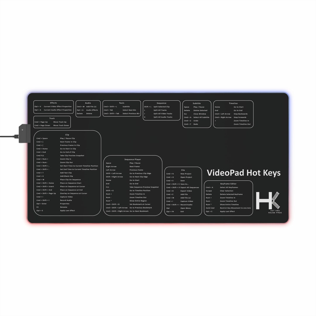 Mac Videopad Hot Key LED Gaming Mouse Pad Medium - Etsy