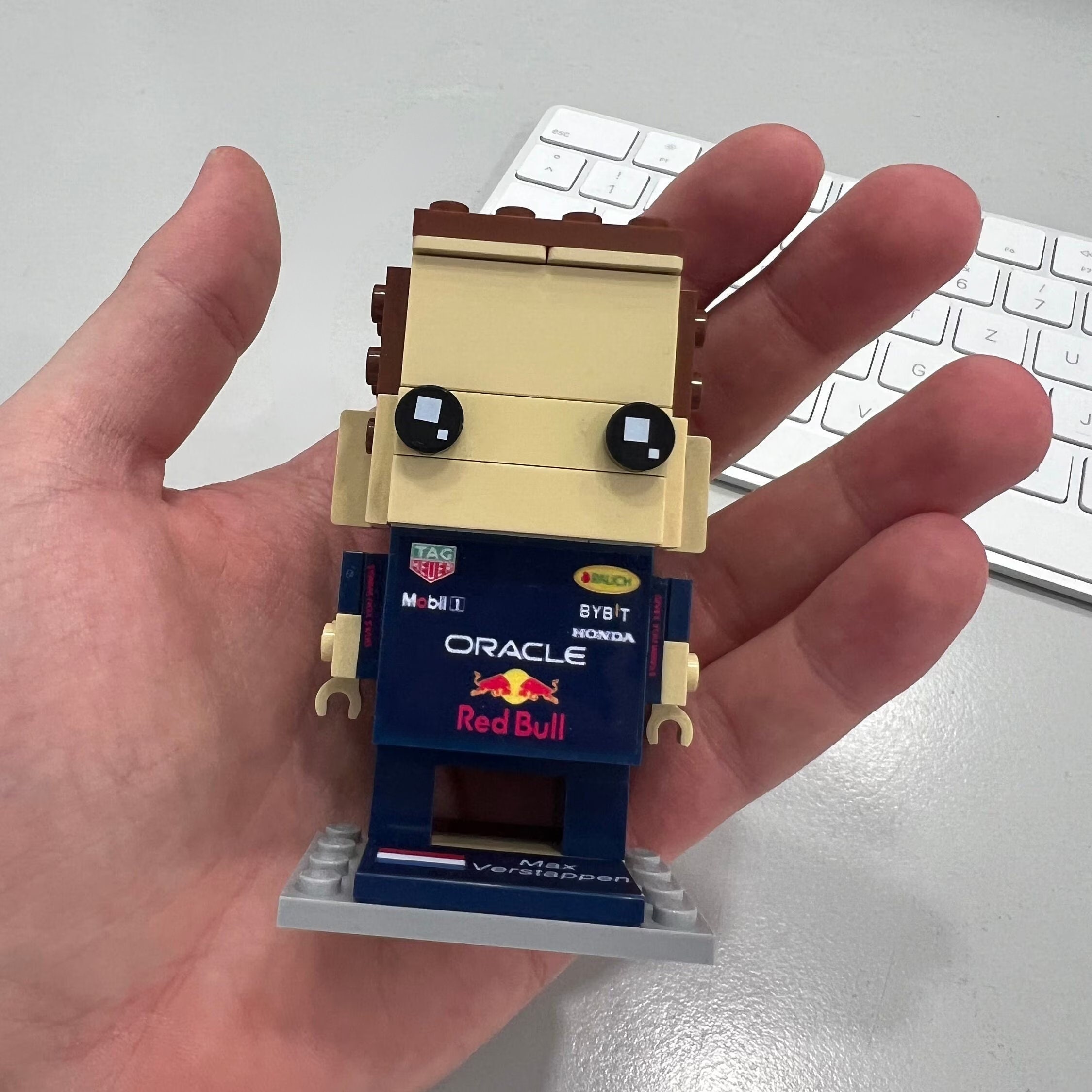 F1 Driver Figure Made of LEGO Bricks and Ferrari Stickers With ...