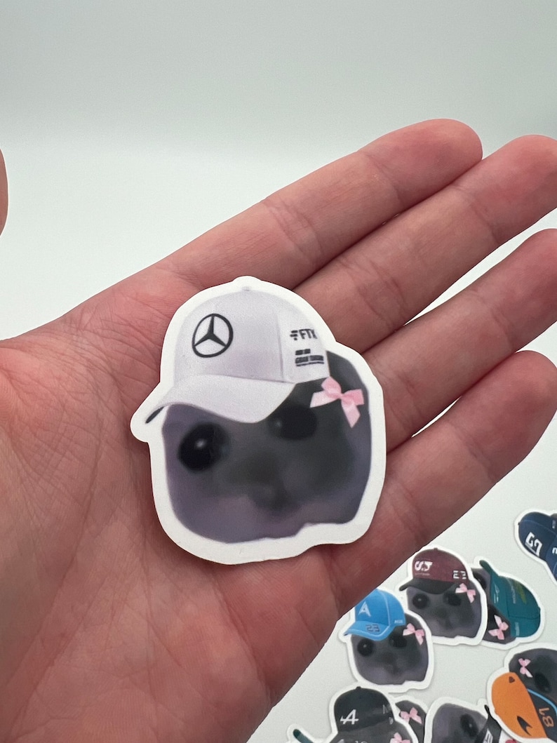 Formula 1 Sad Hamster Tiktok Meme Formula One Sticker Cute Funny Gift ...