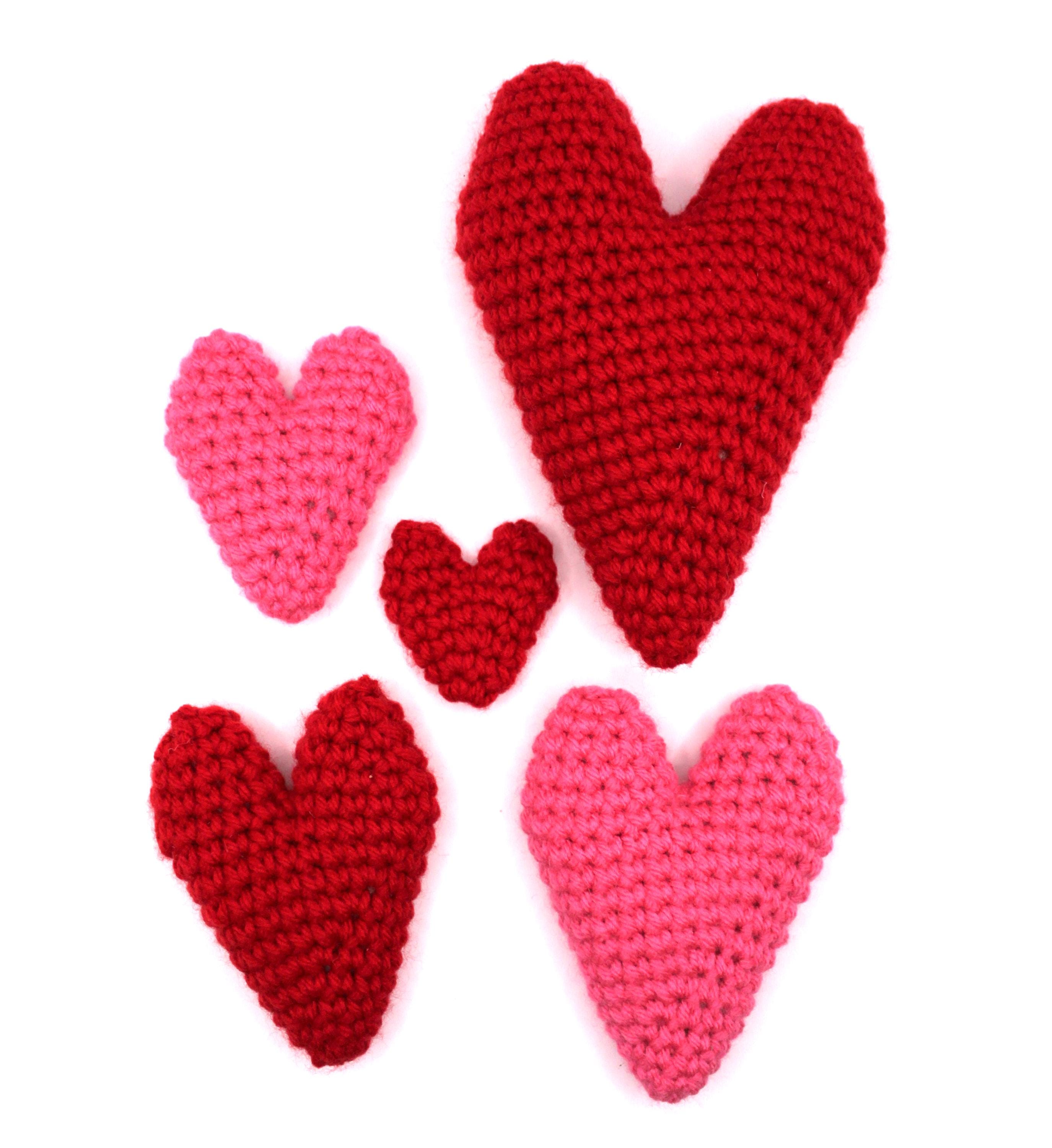 Heart Crochet Patterns 5 Sizes for Valentines Day - Etsy