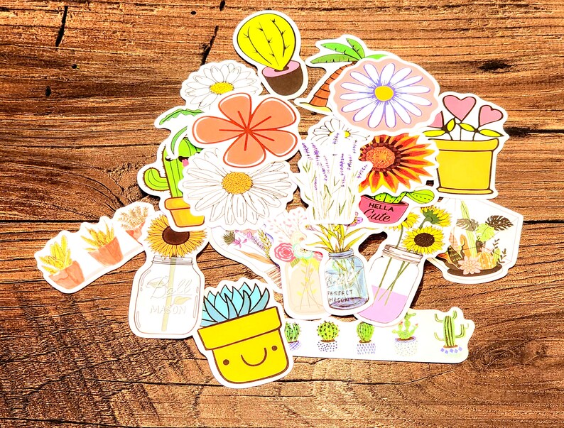 Assorted of 5-50 Stickers for Water Bottles, Cute Vinyl Waterproof ...