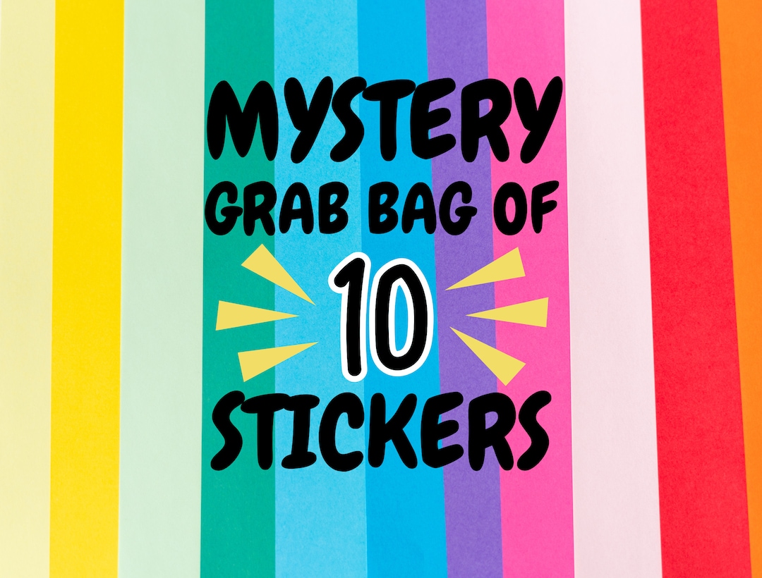 Vinyl Sticker Mystery Pack, Funny Vinyl Stickers, Grab Bag, Blind Box ...