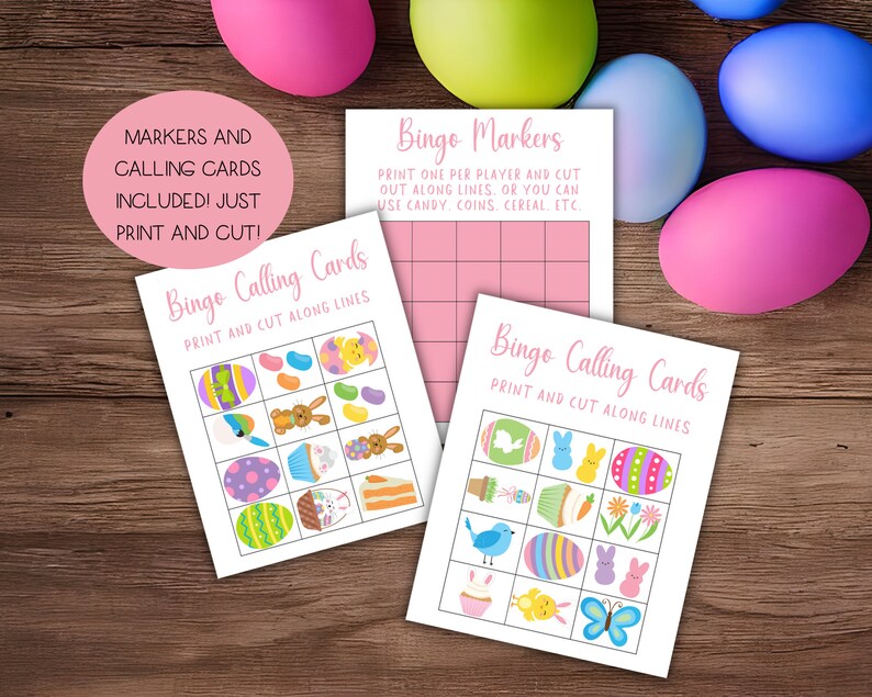 Printable Easter Bingo Game, 30 Unique Bingo Cards, Easter Activity for ...