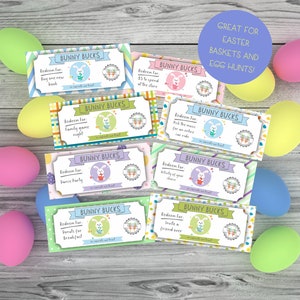 Easter Bunny Bucks Printables, Easter Play Money, Easter Egg Filler ...