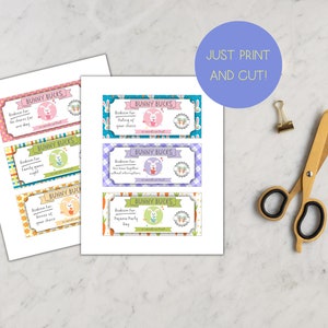 Easter Bunny Bucks Printables, Easter Play Money, Easter Egg Filler ...