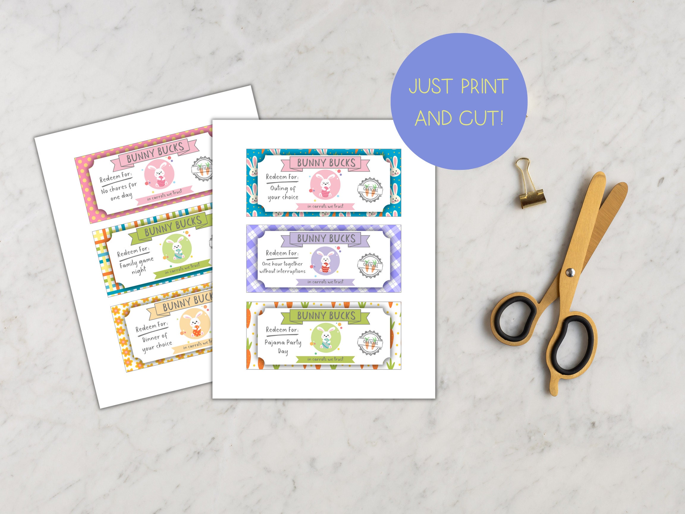 Easter Bunny Bucks Printables, Easter Play Money, Easter Egg Filler ...