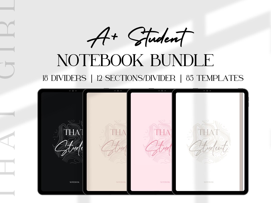 Digital Hyperlinked Notebook With Tabs, Notetaking Templates, Student ...