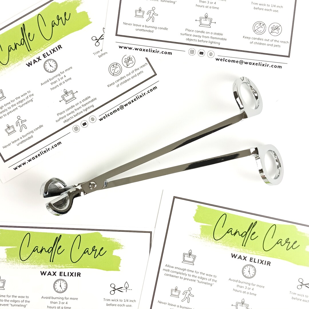 Wick Trimmer in Silver for Candle Care and Safety Candle Tool Set ...