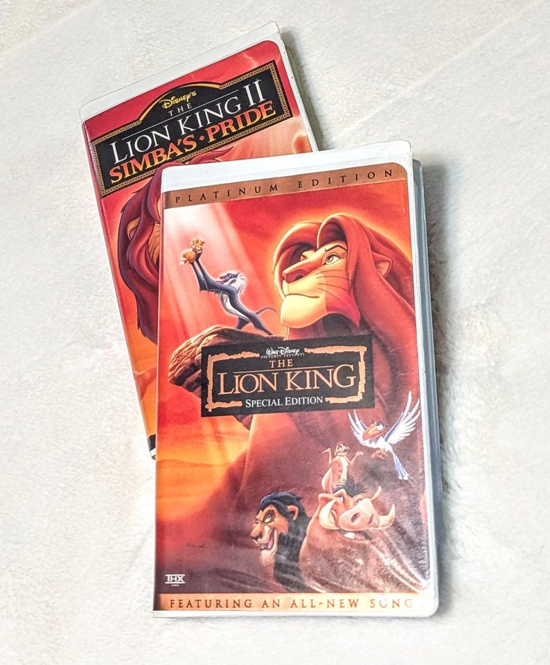 The Lion King VHS Tapes, Platinum & Simba's Pride - Etsy