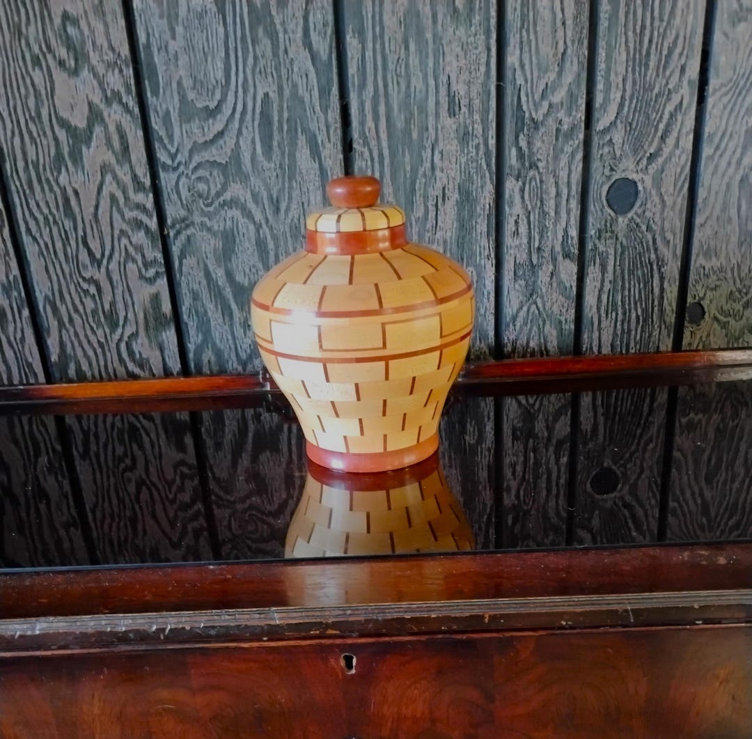 Wooden Segmented Vessel Cremation Urn - Etsy