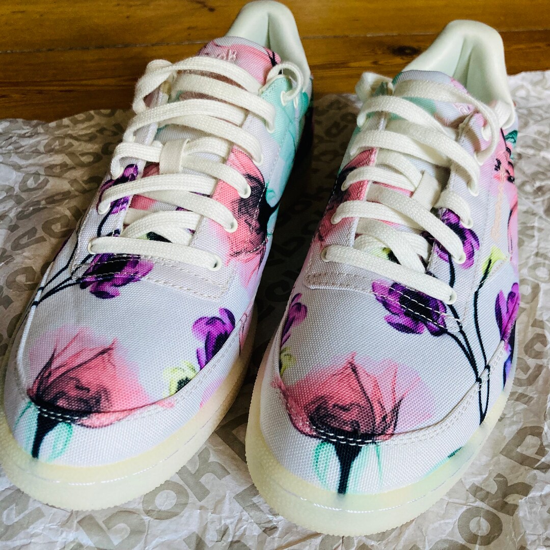 Reebok Club C Floral X-ray Printed Reflector Sneaker Vintage 42 - Etsy