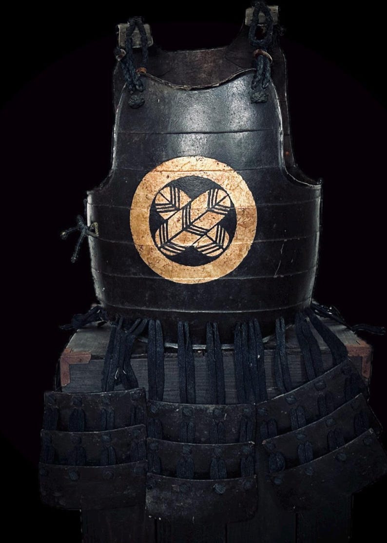 Authentic Japanese Antique Vintage Samurai DOU Body Armor From Edo With ...